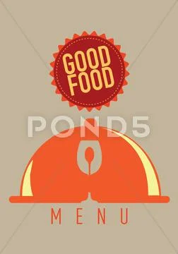 Good food menu sign. Vector Illustration Illustration #51969912