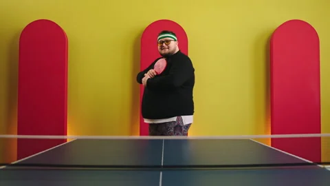 Good looking fat man in front of the cam... | Stock Video | Pond5