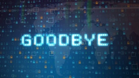 Goodbye futuristic background with digit... | Stock Video | Pond5