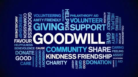 Goodwill animated word cloud,animation t... | Stock Video | Pond5