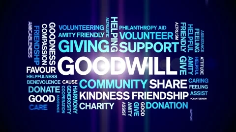 Goodwill animated word cloud,animation t... | Stock Video | Pond5
