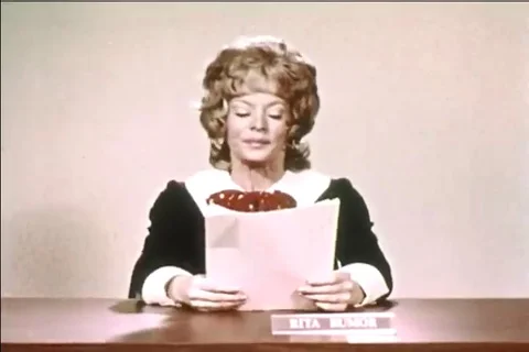 A goofy fake news reporter in the 1970s | Stock Video | Pond5