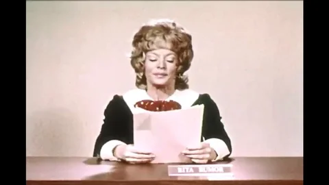 A goofy fake news reporter in the 1970s | Stock Video | Pond5