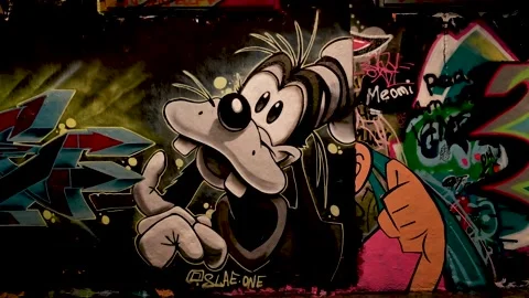 Goofy Goof, The Graffiti Tunnel, Waterlo... | Stock Video | Pond5