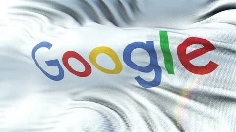 GOOGLE flag waving on sun. Seamless loop... | Stock Video | Pond5