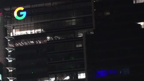 Google Logo on building in Austin, Texas | Stock Video | Pond5