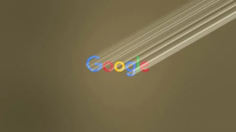Google Logo Light Reveal. Golden | Stock Video | Pond5