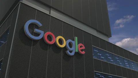 Google logo on the modern building. Edit... | Stock Video | Pond5