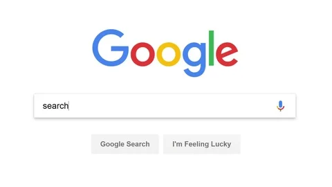 Google search website homepage displays ... | Stock Video | Pond5