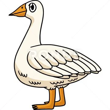 Goose Animal Cartoon Colored Clipart Illustration: Royalty Free #201854350