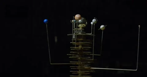 Gorgeous mechanical model of the Solar S... | Stock Video | Pond5