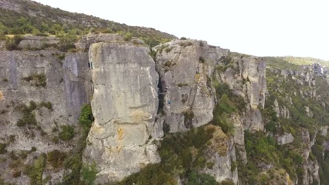 Gorges du Tarn Rocks Aerial Shot and Det... | Stock Video | Pond5