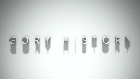 gory history 3D title animation white te... | Stock Video | Pond5