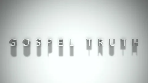 gospel truth 3D title animation white te... | Stock Video | Pond5