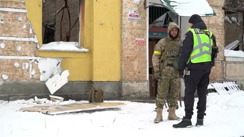 Gostomel, Ukraine - crime scene after Ba... | Stock Video | Pond5