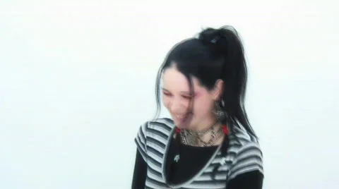 Goth girl expressions 2 - 1 - oh - that'... | Stock Video | Pond5