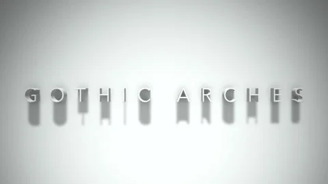 gothic arches 3D title animation white t... | Stock Video | Pond5