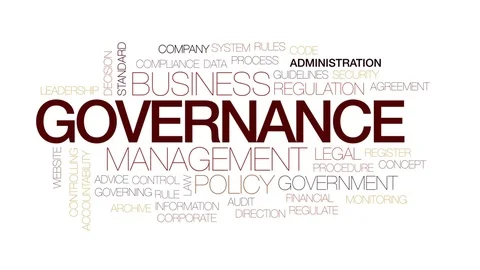 Governance animated word cloud, text des... | Stock Video | Pond5
