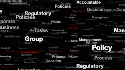 GOVERNANCE Keywords Animation, Backgroun... | Stock Video | Pond5
