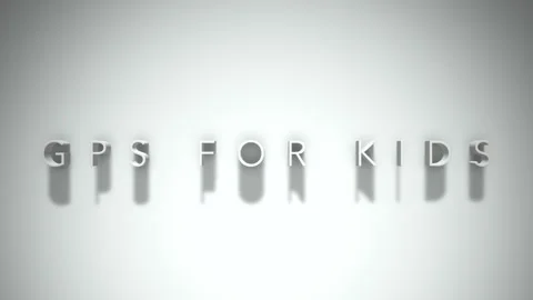 gps for kids 3D title animation white te... | Stock Video | Pond5