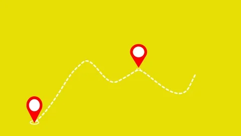 GPS Location Pointer animation green scr... | Stock Video | Pond5