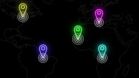 GPS Location Scanning Interface Animatio... | Stock Video | Pond5