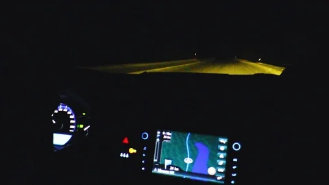 GPS map in a moving car driving on the s... | Stock Video | Pond5