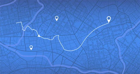 Route Map Animation Stock Footage ~ Royalty Free Stock Videos | Pond5