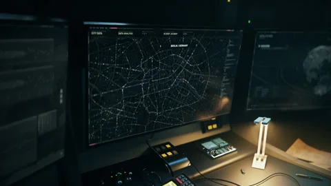 GPS scanner tech searching for vehicle p... | Stock Video | Pond5