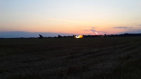 Grad multiple-launch rocket system at mi... | Stock Video | Pond5