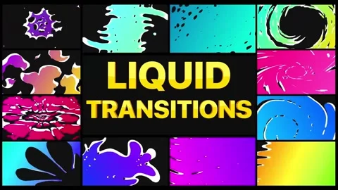 Gradient Liquid Transitions | After Effects ~ After Effects #151594401
