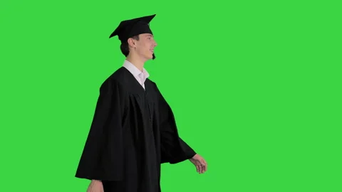 Graduate student walking and smiling on ... | Stock Video | Pond5