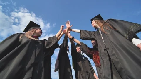 Graduates in black school uniforms join ... | Stock Video | Pond5