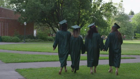 Graduates Walking Together on College Ca... | Stock Video | Pond5