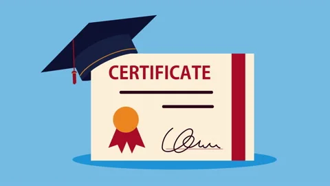 graduation animation with certificate an... | Stock Video | Pond5