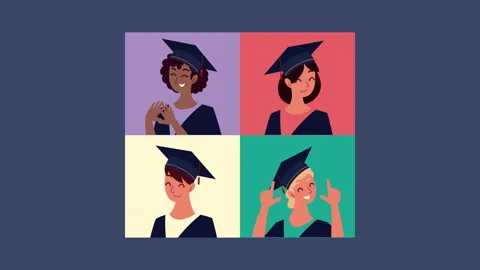 Girl Graduation Animation Stock Footage ~ Royalty Free Stock Videos | Pond5