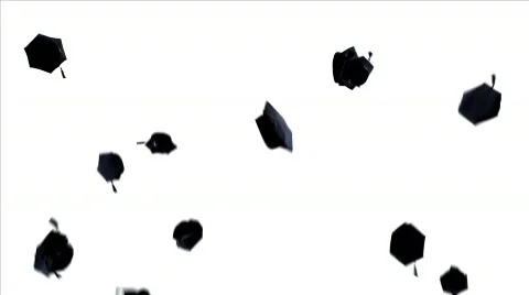 graduation - flying hats in the air | Stock Video | Pond5
