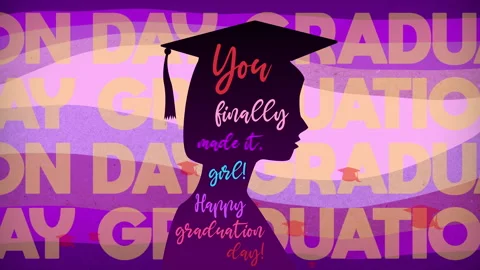 Graduation Girl Animation | Stock Video | Pond5