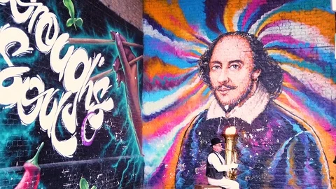 Graffiti On City Street, Retro Style, Ar... | Stock Video | Pond5