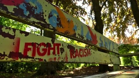 Graffiti Urban Street Art Against Racism | Stock Video | Pond5