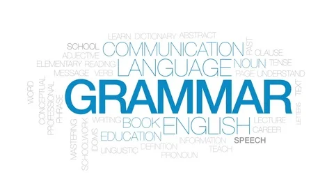 Grammar animated word cloud, text design... | Stock Video | Pond5