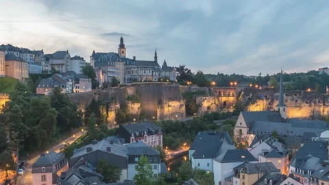Grand Duchy of Luxembourg time lapse 4K,... | Stock Video | Pond5