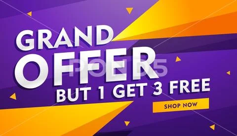 Grand offer poster banner design for faishon and retail industry ...