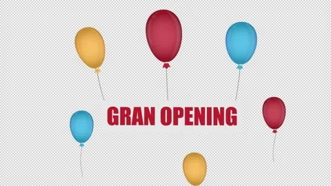 Grand opening. Animation of a banner on ... | Stock Video | Pond5