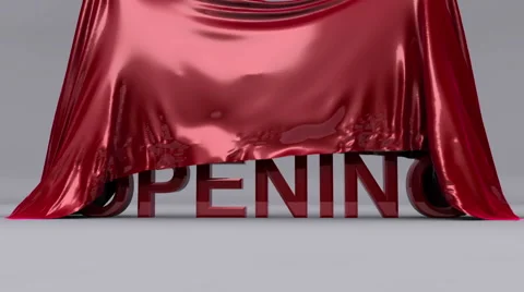 Grand opening cloth reveal animation | Stock Video | Pond5