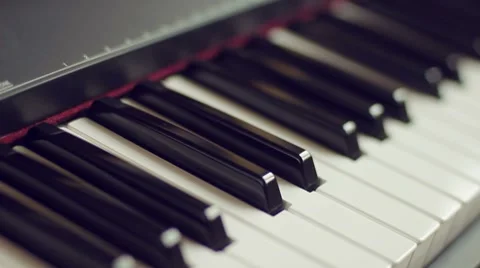 Grand Piano Keyboard - diagonal keyboard... | Stock Video | Pond5