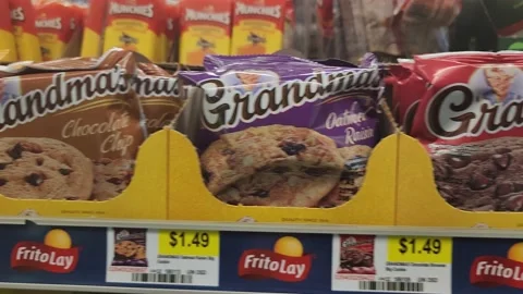 Grandma's Cookies Grocery Convenience St... | Stock Video | Pond5