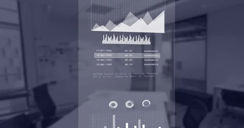 Graph and data analysis animation over o... | Stock Video | Pond5