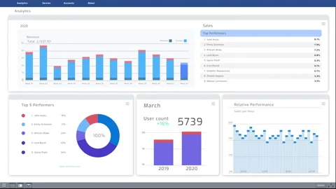 Graph and Diagram Mockup | Stock Video | Pond5