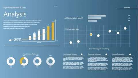 Graph and Diagram Mockup | Stock Video | Pond5